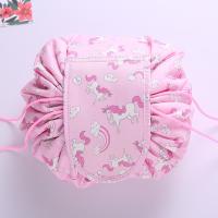 China Unicorn Print Makeup Bag For Travel Pouch with Polyester Material and Unicorn Design for sale