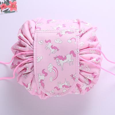 China Unicorn Print Makeup Bag For Travel Pouch with Polyester Material and Unicorn Design for sale
