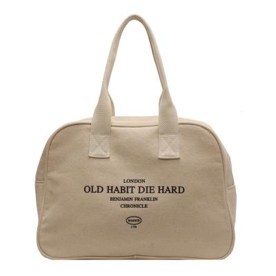 China Customized Large Capacity Open Closure Cotton Canvas Shopping Tote Bag for Women for sale