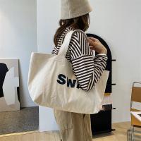 China Eco Custom Large Canvas Tote Bag Cross Body Cotton Bag with Pocket and Zipper for sale