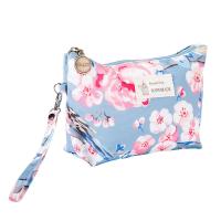 China Flower Print Zipper Pouch Cute Floral Makeup Bag for Organizing Beauty Essentials for sale