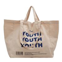 China Open Closure Thickened Recyclable Plain Cotton Canvas Shopping Tote Bag With Custom Printed Logo for sale