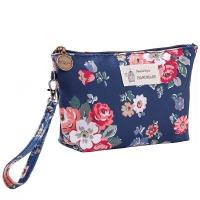 China Canvas Fashion Makeup Bag With Zipper Lady Cute Portable Cosmetic Pouches for sale
