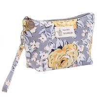 China Canvas Fashion Makeup Bag With Zipper Lady Cute Portable Cosmetic Pouches for sale