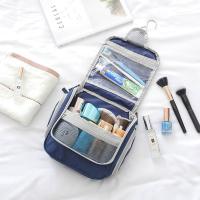 China Zipper Closure Customised Travel Cosmetics Bag with Hanging Design and Pouch Included for sale
