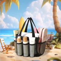 China Summer Essential Mesh Beach Tote Bag with Multiple Pockets and Customized Color for sale