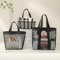China Summer Essential Mesh Beach Tote Bag with Multiple Pockets and Customized Color for sale