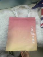 China Large Cotton Canvas Tote Bags With Pocket And Zipper In Ostrich Pattern With Material for sale