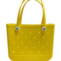 China PVC Lining Material Custom Summer Rubber Totes Large Fashion Eva Plastic Silicone Bag for sale
