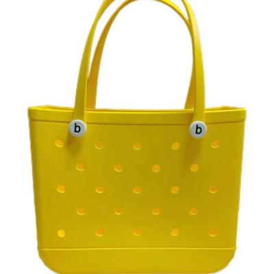 China PVC Lining Material Custom Summer Rubber Totes Large Fashion Eva Plastic Silicone Bag for sale