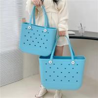 China PVC Lining Material Custom Summer Rubber Totes Large Fashion Eva Plastic Silicone Bag for sale