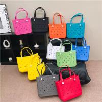 China PVC Lining Material Custom Summer Rubber Totes Large Fashion Eva Plastic Silicone Bag for sale