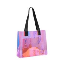 China Custom Logo Transparent Waterproof Neon Candy Color PVC Tote Bag for Advertising for sale