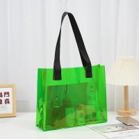 China Custom Logo Transparent Waterproof Neon Candy Color PVC Tote Bag for Advertising for sale