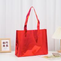 China Custom Logo Transparent Waterproof Neon Candy Color PVC Tote Bag for Advertising for sale