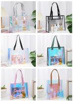 China Custom Logo Transparent Waterproof Neon Candy Color PVC Tote Bag for Advertising for sale