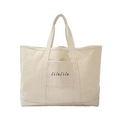 China Unisex Fashion Large Capacity Canvas Tote Bag for Shopping and Beach for sale