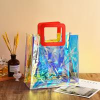 China Travel and Outgoing Laser Holographic Iridescent Pvc Shoulder Beach Tote Bag for Custom Logo for sale