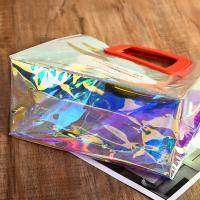 China Travel and Outgoing Laser Holographic Iridescent Pvc Shoulder Beach Tote Bag for Custom Logo for sale