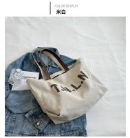 China Minimalist Large Tote Bag for Women Cotton Canvas Messenger Crossbody Purse for sale