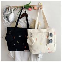 China 2023 Canvas Tote Shoulder Bag for Gentle Woman in Medium 30-50cm Customized Color for sale