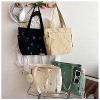 China 2023 Canvas Tote Shoulder Bag for Gentle Woman in Medium 30-50cm Customized Color for sale