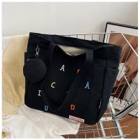 China 2023 Canvas Tote Shoulder Bag for Gentle Woman in Medium 30-50cm Customized Color for sale