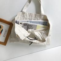 China Polyester Lining Material Custom Logo Printed Linen Cotton Canvas Drawstring Tote Bag for sale