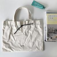 China Polyester Lining Material Custom Logo Printed Linen Cotton Canvas Drawstring Tote Bag for sale