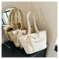 China Gender-Neutral Summer Beach Embroidery Straw Tote Bag for Customized Women for sale