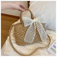 China 2024 Shoulder Bags Tote Bag Mexico French Basket Straw Weave Beach Bags Women Striped for sale