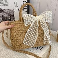 China 2024 Shoulder Bags Tote Bag Mexico French Basket Straw Weave Beach Bags Women Striped for sale
