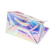 China Customized Color PVC Shopping Bag Luxury Waterproof Holographic Clear Tote for Women for sale