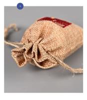 China Cartoon Pattern Custom Diy Environmental Protection Hemp Fashion Linen Drawstring Bag for sale