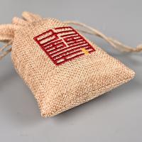 China Cartoon Pattern Custom Diy Environmental Protection Hemp Fashion Linen Drawstring Bag for sale
