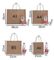 China Fashion Women's Linen Handbag Reusable Travel Handle Tote Jute Bag for Gift Shopping for sale