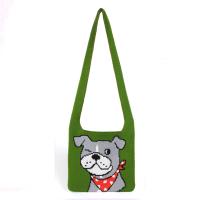 China Handmade Knitted Bag Bright Color Back Woven Neoprene Pu Weave Bag for Medium Size for sale