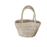 China Handled Style Fashion Women's Large Capacity Beach Straw Handbag Woven Knitted Crochet Tote Polyester for sale
