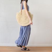 China Crochet Handbag Women Large Summer Round Customized Color Moroccan Paper Sea Beach Tote Straw Bag for sale