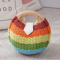 China Women Summer Natural Raffia Straw Bag Shell Shape Rattan Straw Tote for Beach Vacation for sale