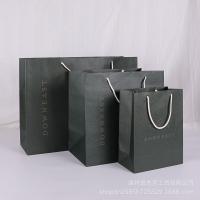 China Luxury Clothing Retail Gift Shopping Black Jewellery Paper Bag With Customized Color for sale