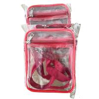 China Clear PVC Cross-body Messenger Purse Different Color Transparent Shoulder Sling Bag for sale