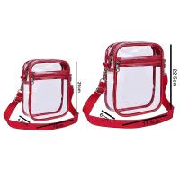 China Clear PVC Cross-body Messenger Purse Different Color Transparent Shoulder Sling Bag for sale