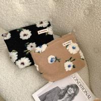 China Japanese Style Embroideries Plush Storage Bag High Sense Toiletries Bag for Cosmetics for sale