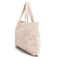 China Women Towel Tote Bag Custom Embroidered Large Pink Terry Cloth Carry Shopping Beach Bag for sale