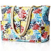 China 2024 Waterproof Shopping Bag for Women Universal Blue Striped Design Customized Color for sale