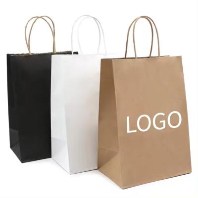 China Paper Twisted Handle Shopping Gift Carrier Bag With Logo Printed and OEM/ODM Accepted for sale