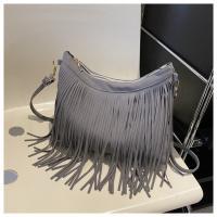 China Customized Tote Bag with Scarf Handles Newest Fashionable Style and Colourful Fringe for sale