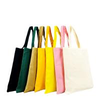 China Plain Custom Sublimation Blanks Tote Bags With Logo in White Polyester Canvas for sale