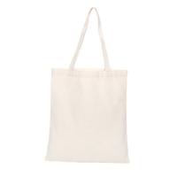 China Plain Custom Sublimation Blanks Tote Bags With Logo in White Polyester Canvas for sale